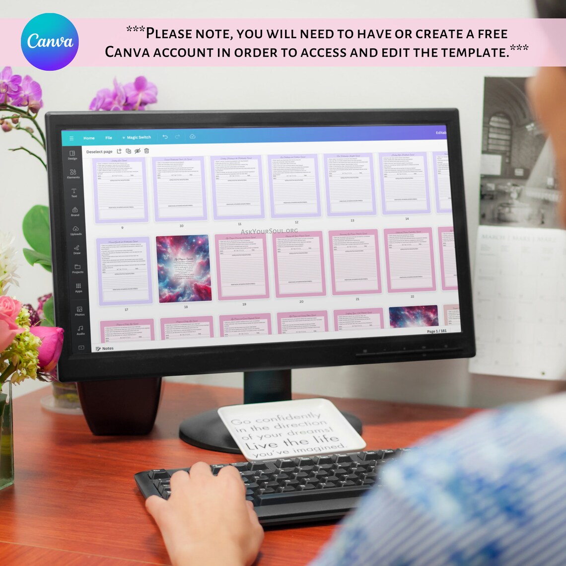 Editable Tarot & Oracle Card Spreads Canva Template Commercial Personal ...