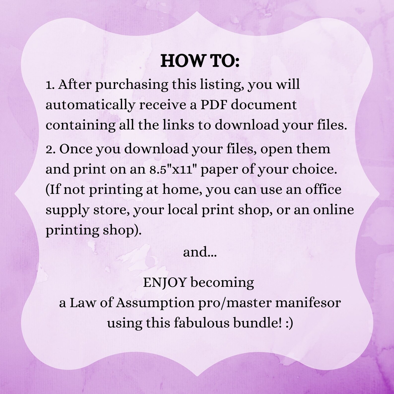PRINTABLE Law of Assumption Workbook & Journal and Affirmation ...