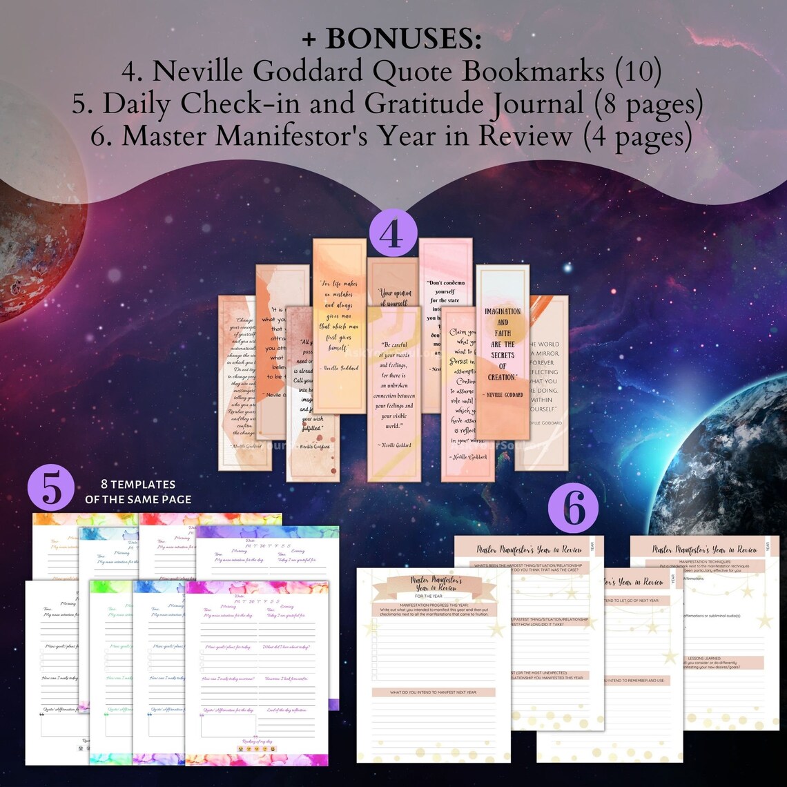 PRINTABLE Neville Goddard Manifestation Bundle Manifestation Journal ...