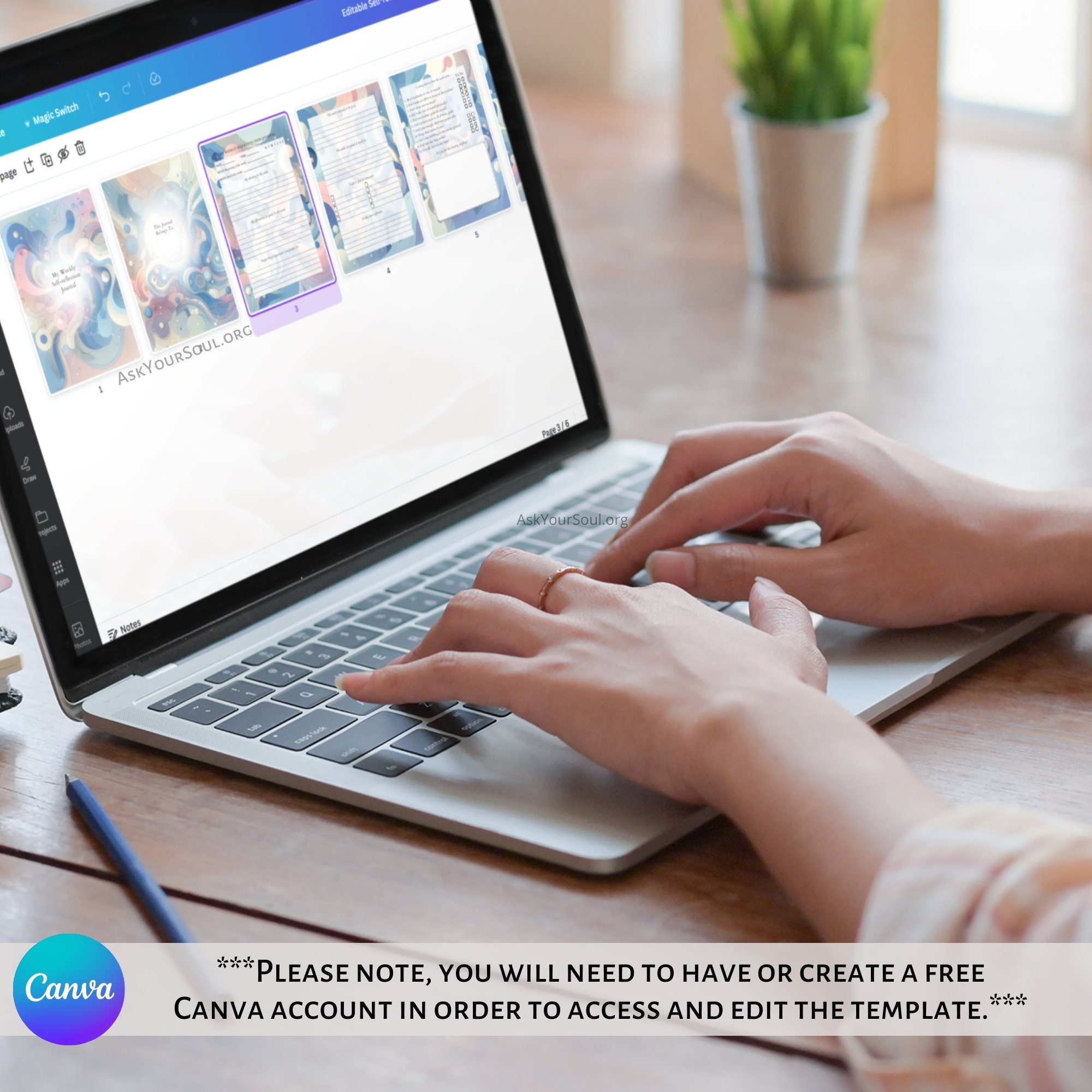 Editable Self-reflection Journal Canva Template Commercial & Personal ...