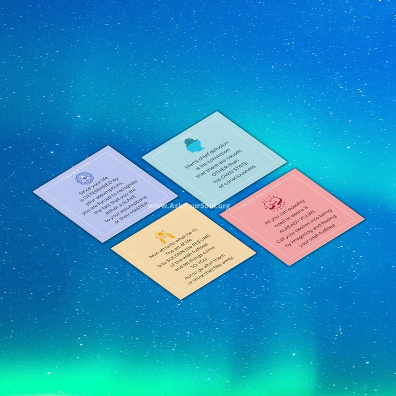 PRINTABLE Neville Goddard Quote Cards (colorful Version) Law of ...