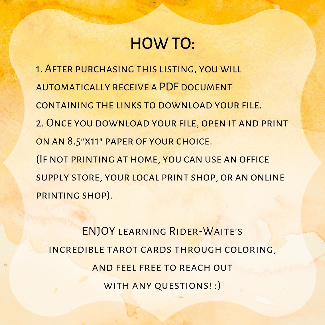 PRINTABLE Rider-waite Tarot Coloring Journal | Adult Coloring Book ...