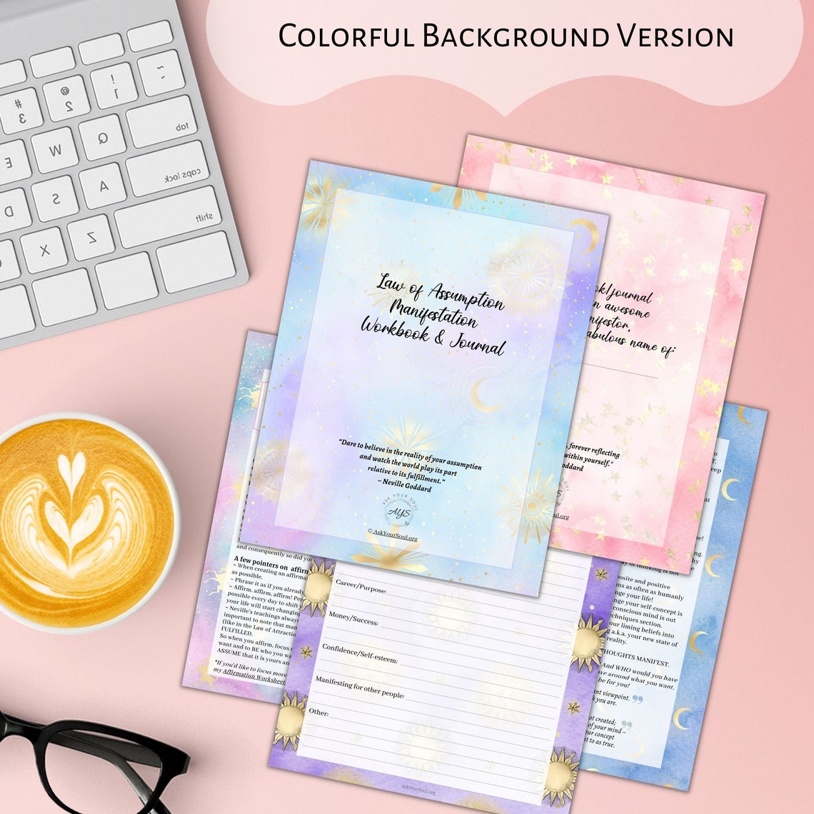 Law of Assumption PRINTABLE Workbook & Journal Colorful Galaxy ...