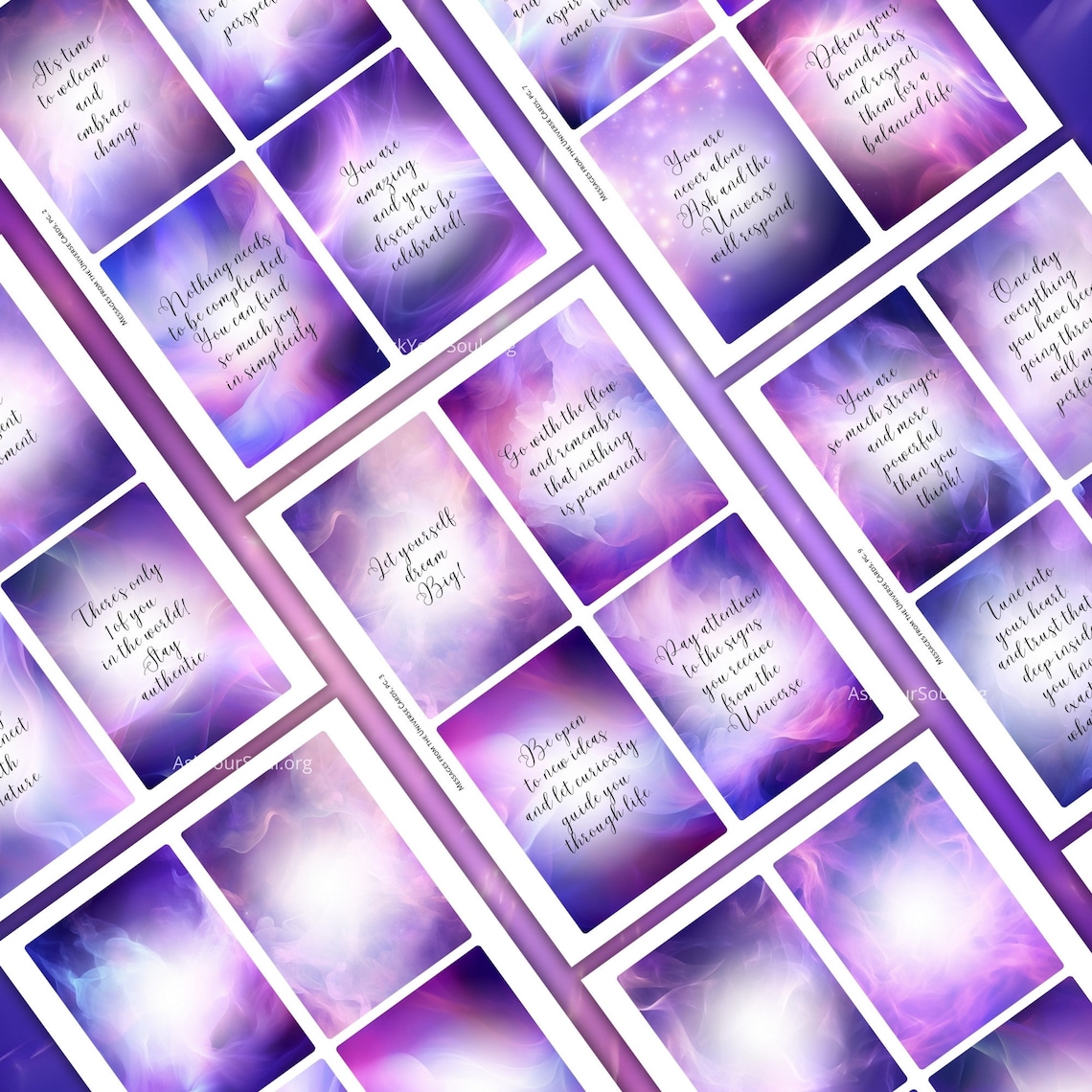 60 PRINTABLE Messages From the Universe Oracle Cards Personal Use ...