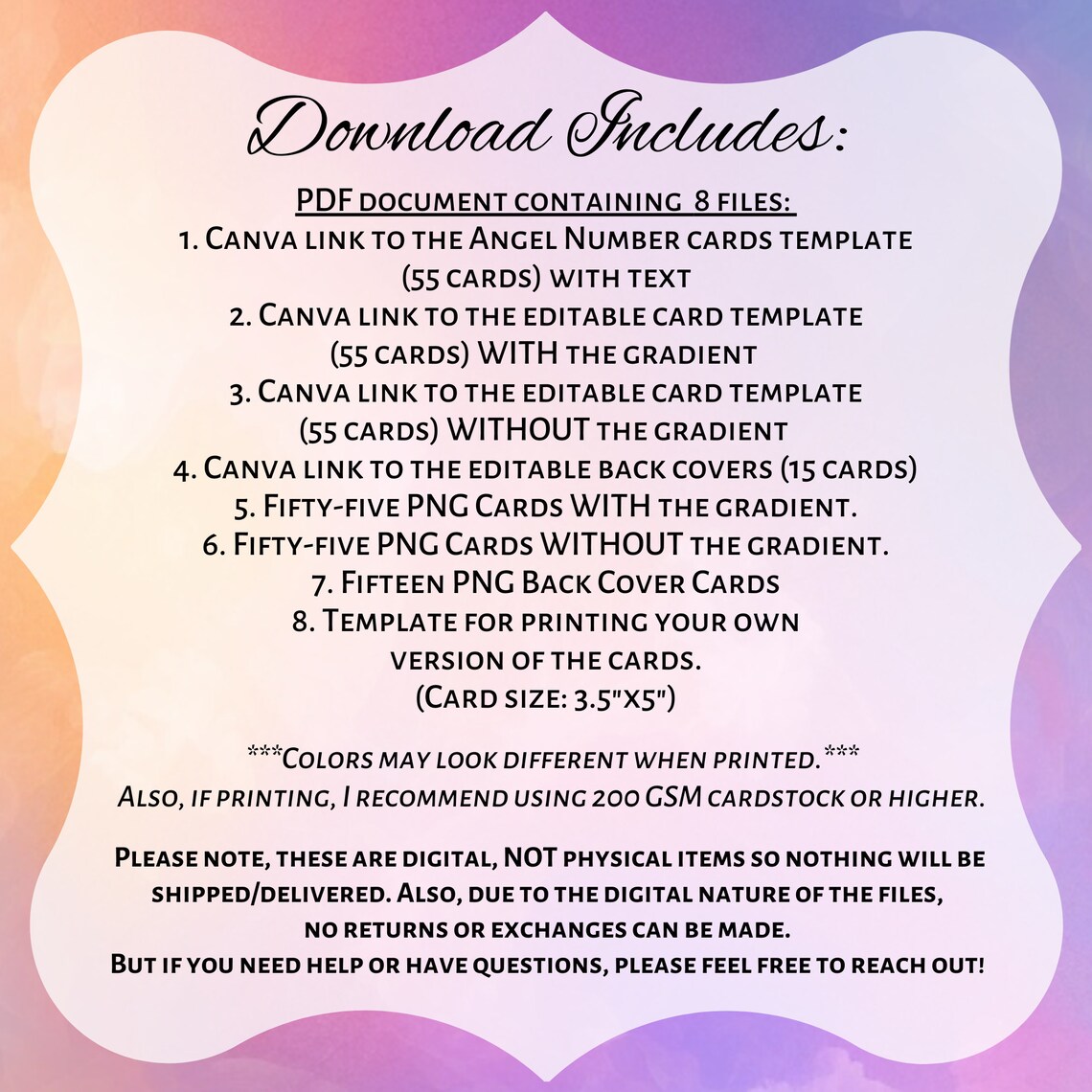 Editable Angel Number Cards Canva Template Commercial and Personal Use ...