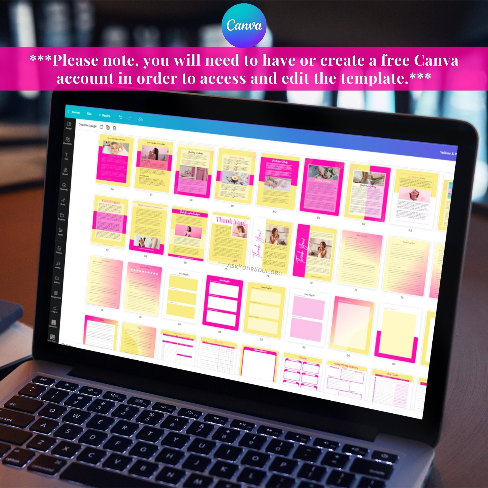 Editable Ebook 100 Pages Canva Template Commercial Personal Use Life ...