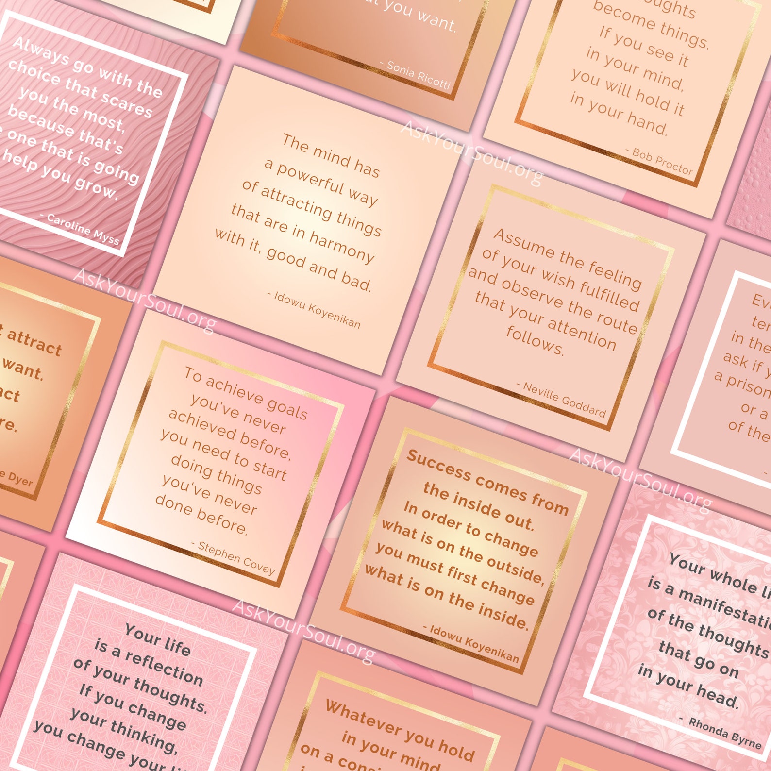 50 Editable Manifesting Quote Cards Personal & Commercial Use Instagram ...