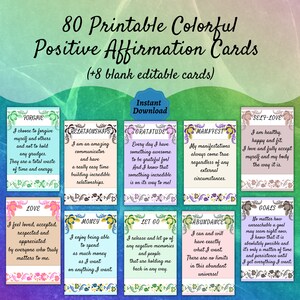 PRINTABLE Positive Affirmation Bundle Affirmation Worksheets - Etsy