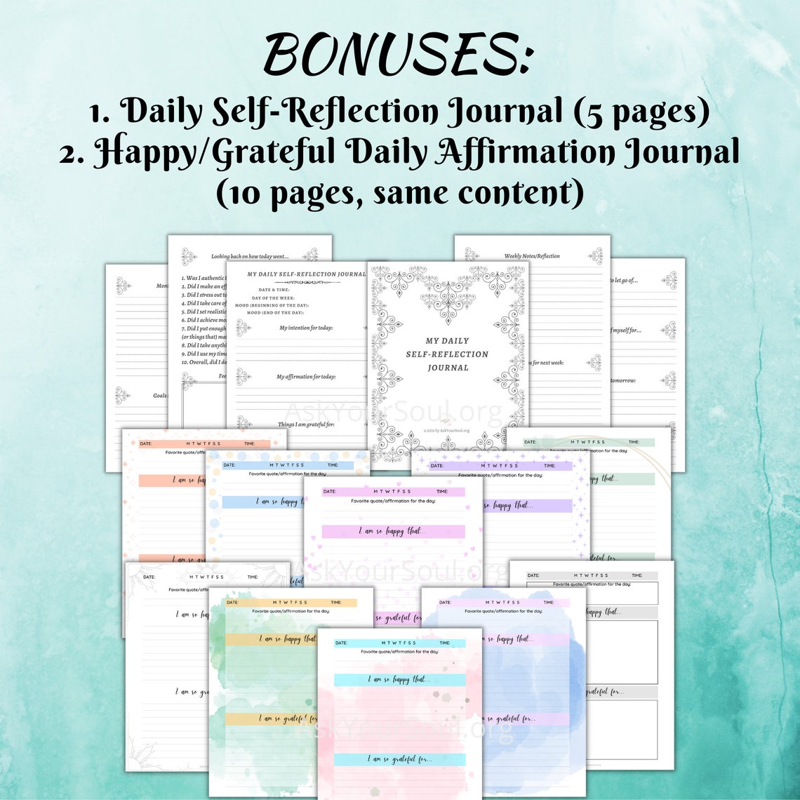 Affirmation Worksheets PRINTABLE Law of Attraction Affirmation Tracker ...