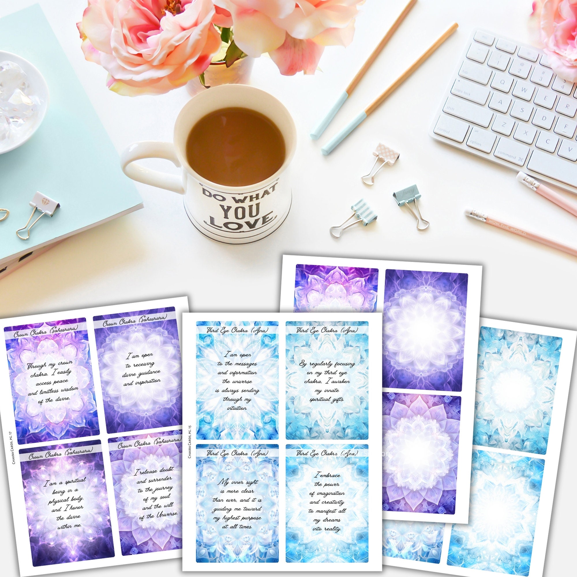 PRINTABLE Chakra Affirmation Cards Personal Use Spiritual Guidance ...