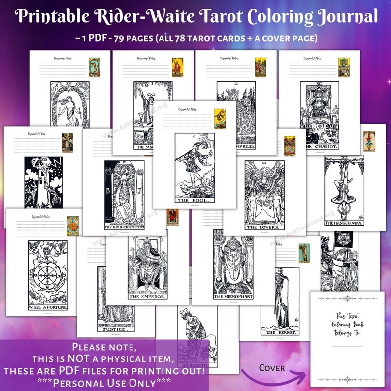 Rider-waite Tarot Card Mega Bundle: Spreads, Keywords, Journal (PDF) - Etsy