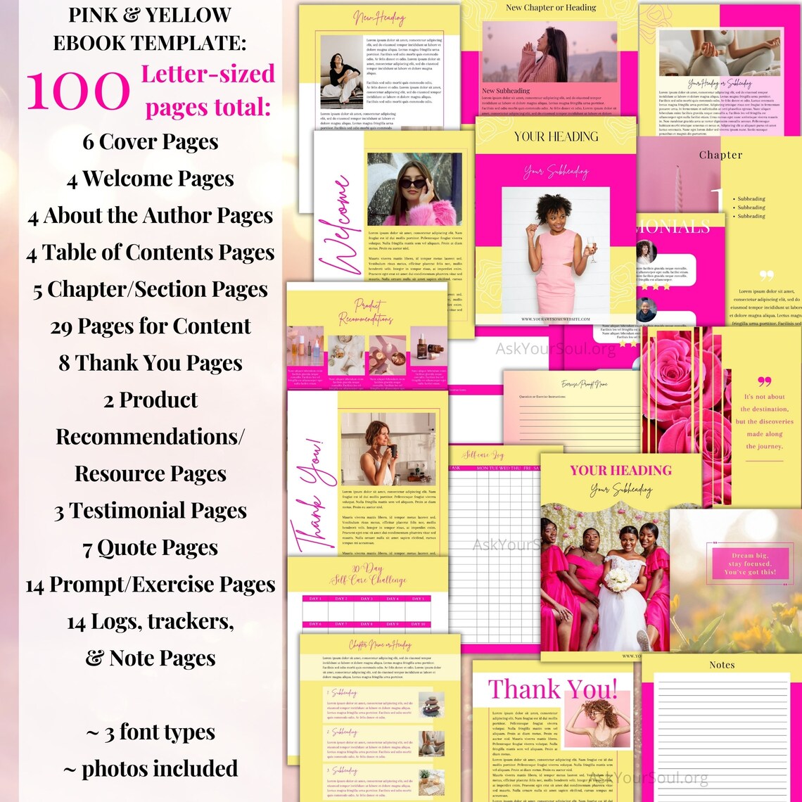 Editable Ebook Bundle Canva Template Commercial Personal Use - Etsy