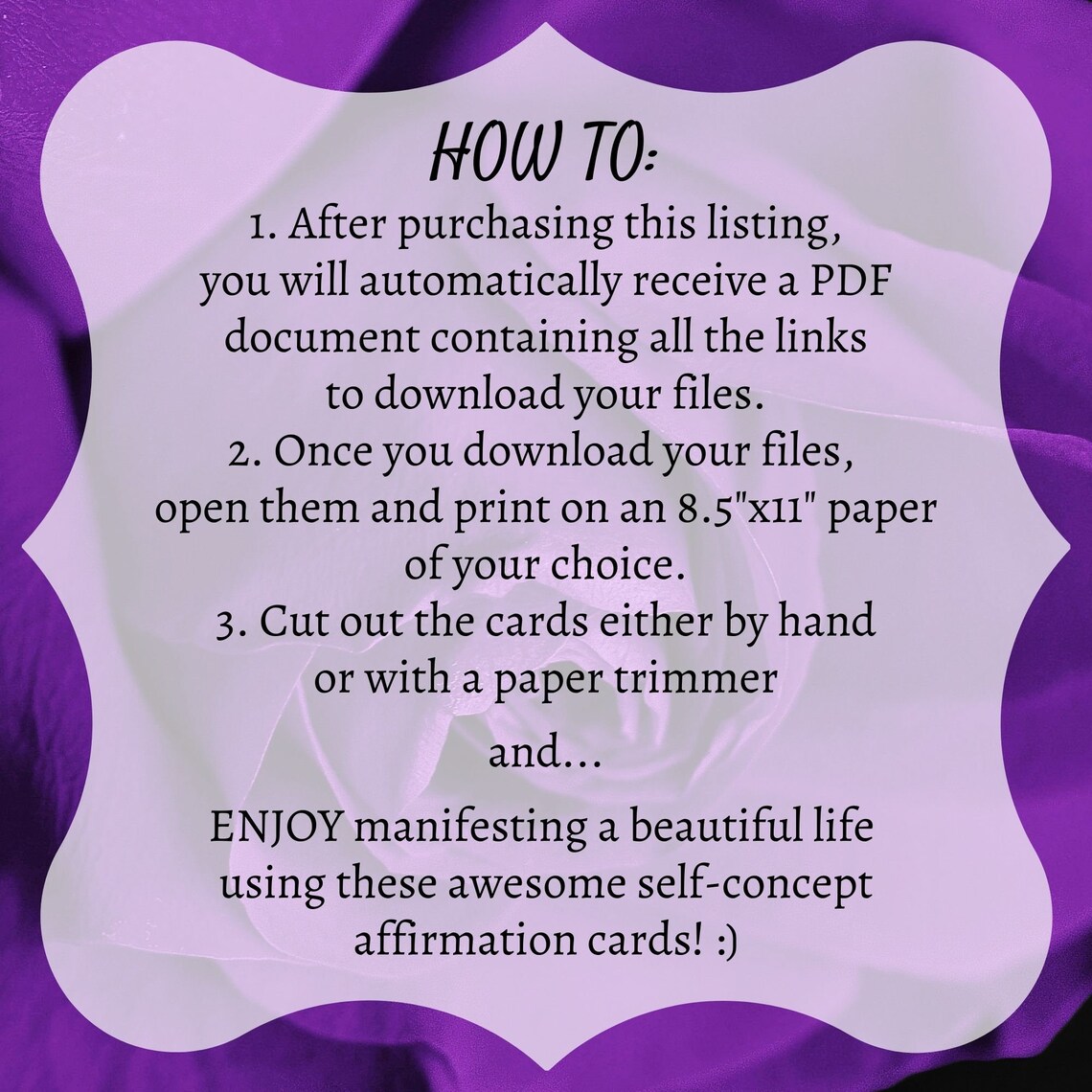 PRINTABLE Affirmation Cards Bundle Self-concept Affirmations ...