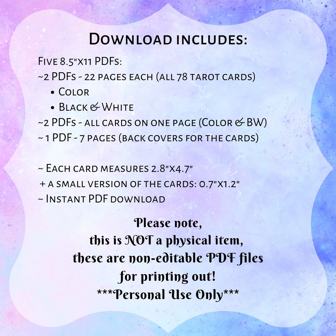 PRINTABLE Rider-waite Tarot Cards (color and Black & White) | Printable ...