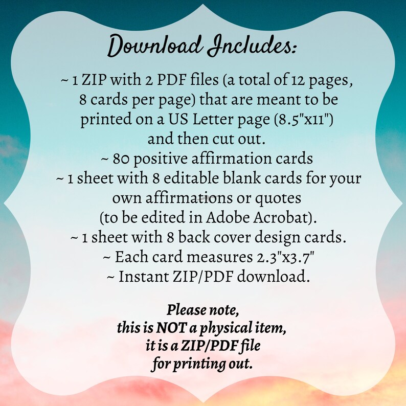 PRINTABLE Positive Affirmation Cards Black & White | Self-concept ...