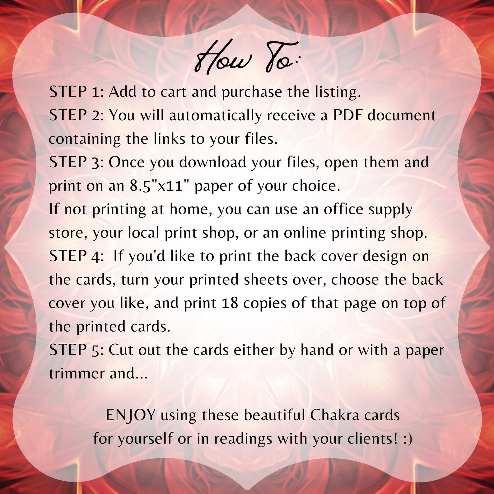 PRINTABLE Chakra Affirmation Cards Personal Use Spiritual Guidance ...
