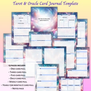 64 Editable Manifestation Oracle Cards & Oracle Card Journal Canva ...