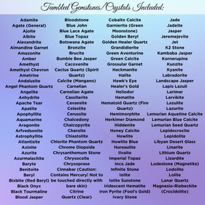 Square 260 Editable Tumbled Gemstone and Crystal Meaning Cards ...