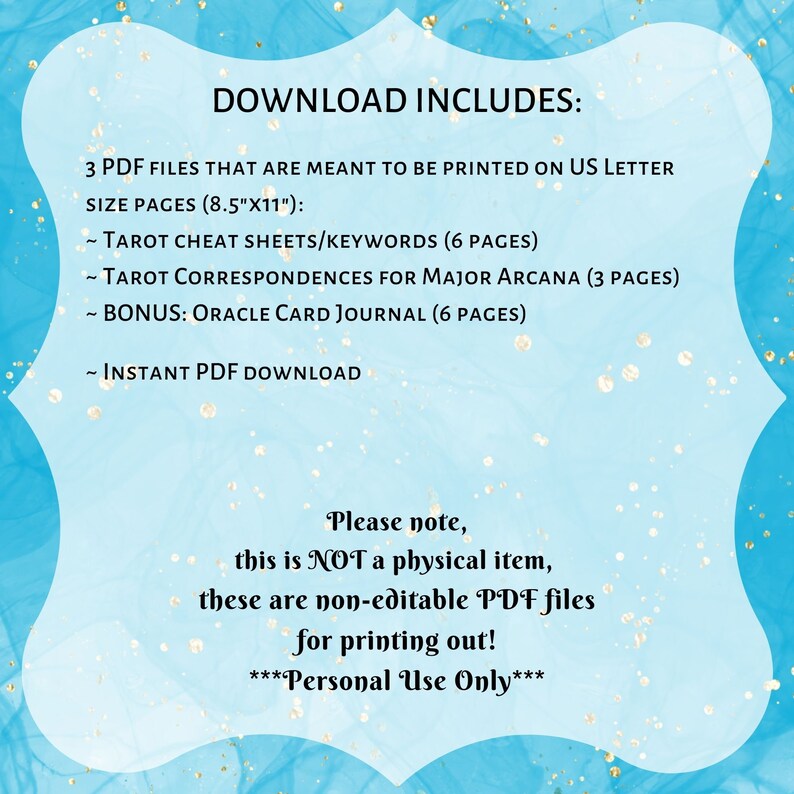 PRINTABLE Tarot Cheat Sheet & Keywords Rider Waite Smith Tarot Card ...