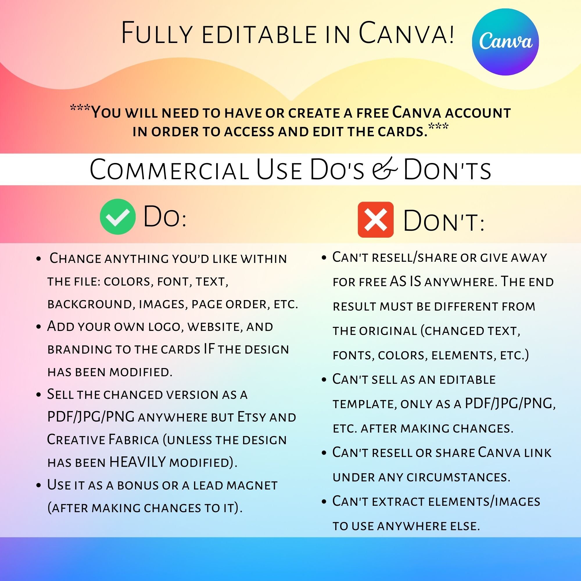 52 Editable Blank Gradient Pastel Cards Canva Templates Commercial Use ...