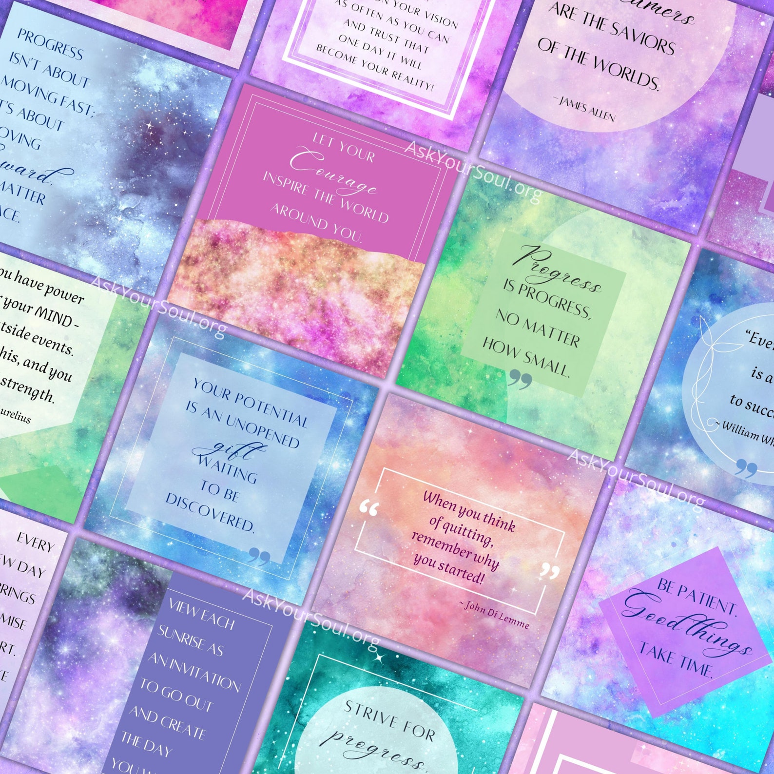 70 Editable Motivational Inspirational Quotes Instagram Posts Galaxy ...