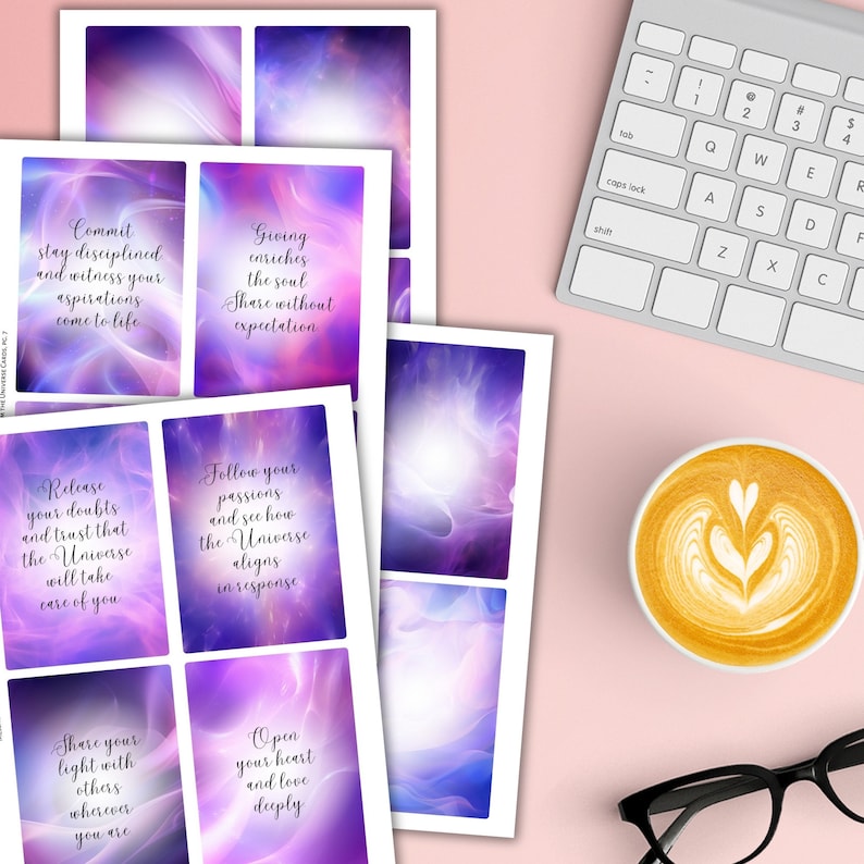 60 PRINTABLE Messages From the Universe Oracle Cards Personal Use ...
