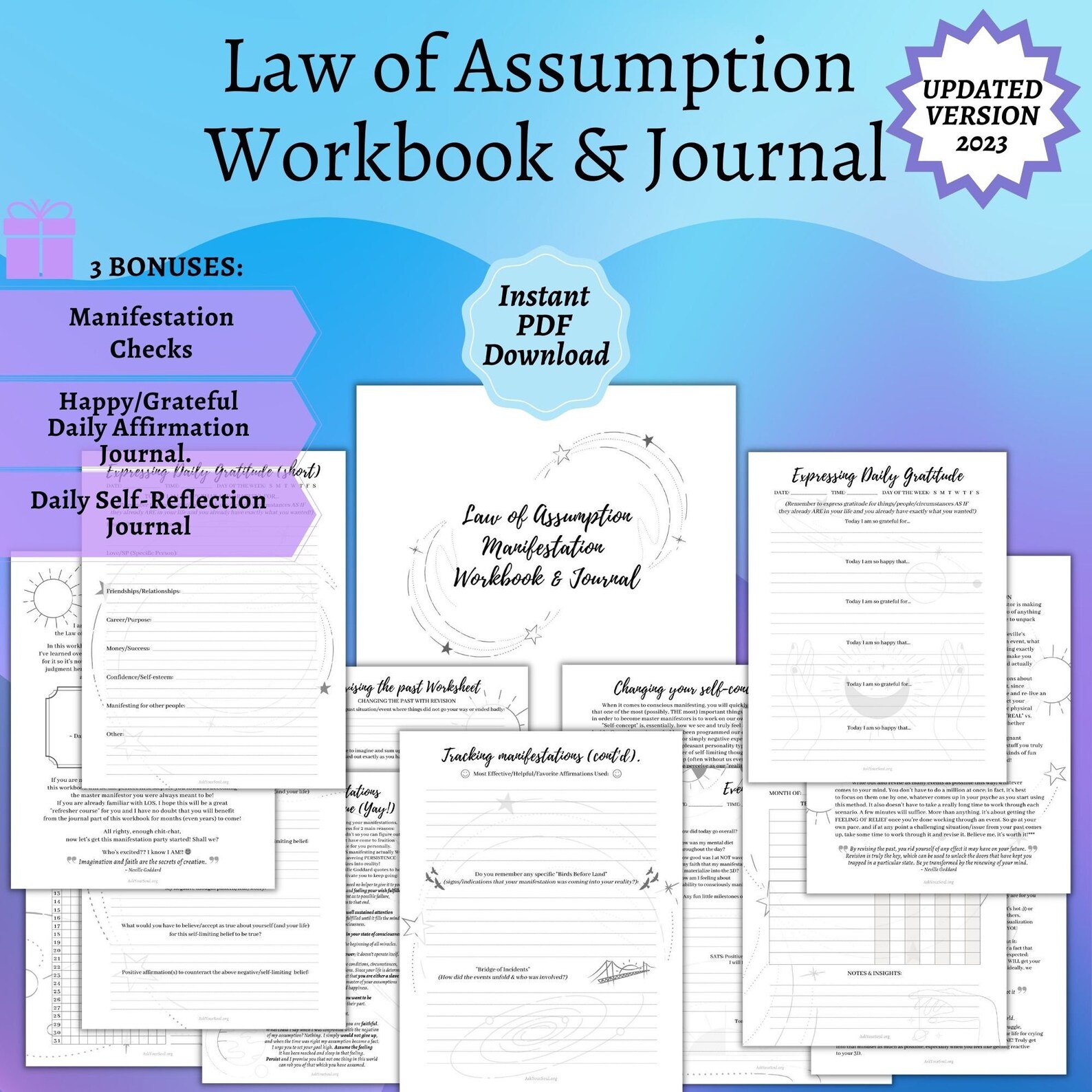 Law of Assumption PRINTABLE Workbook & Journal Reality Creator - Etsy