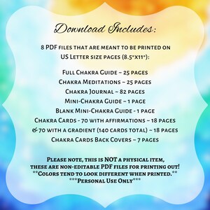 Printable Chakra Bundle PDF Chakra Guide Meditations Personal Use ...