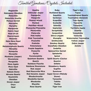 Editable & Printable Tumbled Gemstone and Crystal Meaning Cards ...