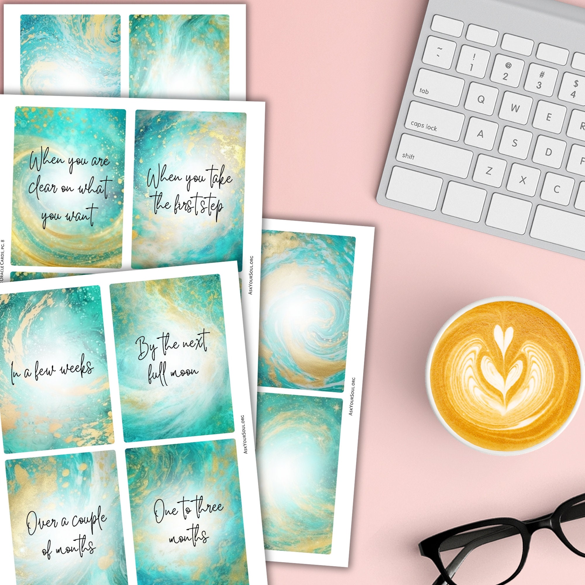 60 PRINTABLE Timing Oracle Cards Personal Use Divine Timing Deck ...