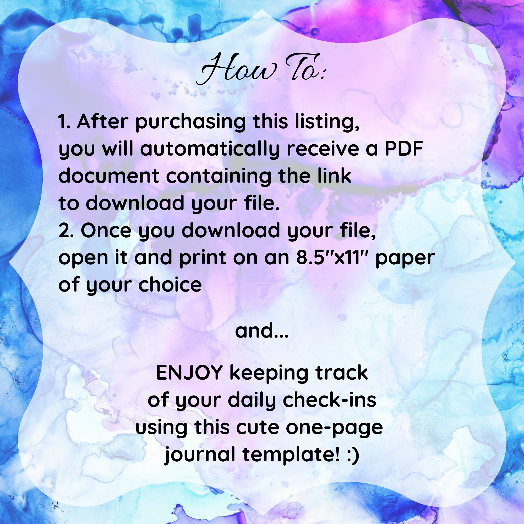 Printable Daily Check-in and Gratitude Journal | Wellness Tracker ...