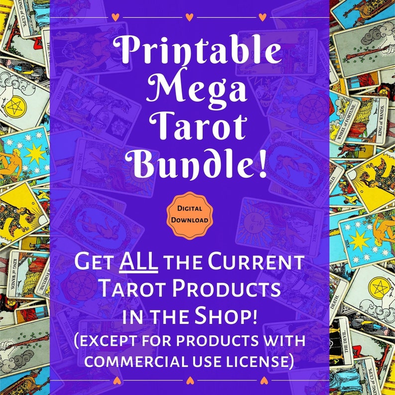 PRINTABLE Mega Tarot Bundle Rider-waite Tarot Card Decks PDF - Etsy