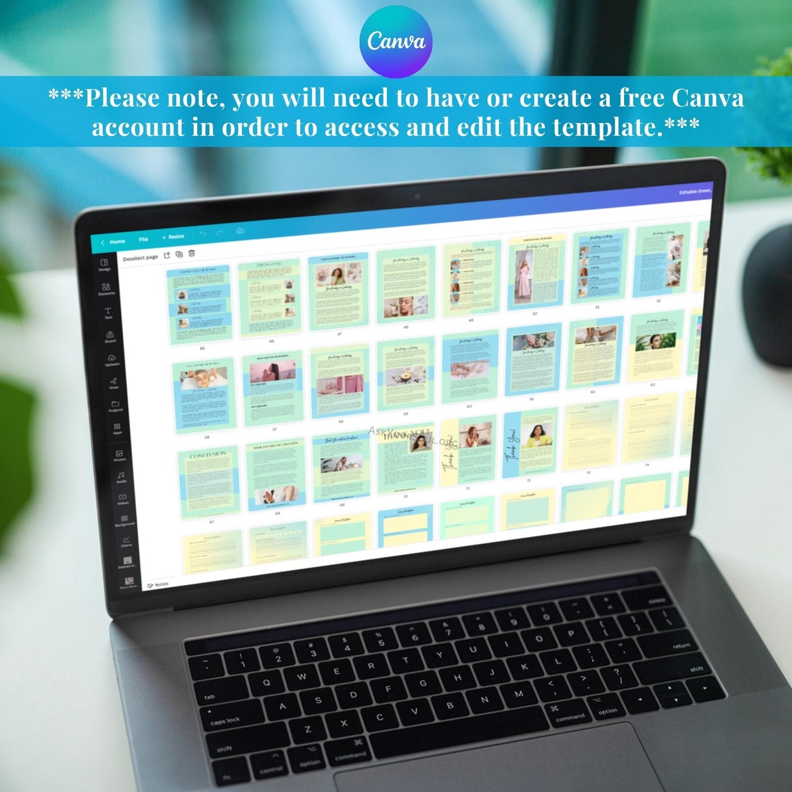 Editable Ebook 100 Pages Canva Template Commercial Personal Use Life ...