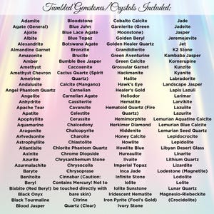 Editable & Printable Tumbled Gemstone and Crystal Meaning Cards ...
