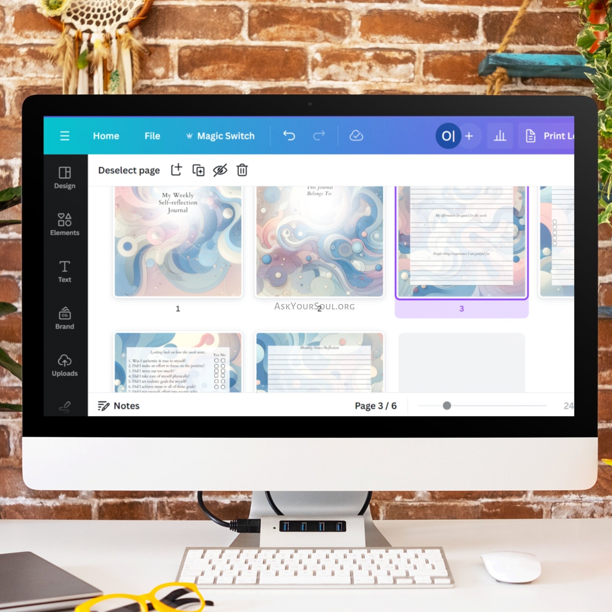 Editable Self-reflection Journal Canva Template Commercial & Personal ...