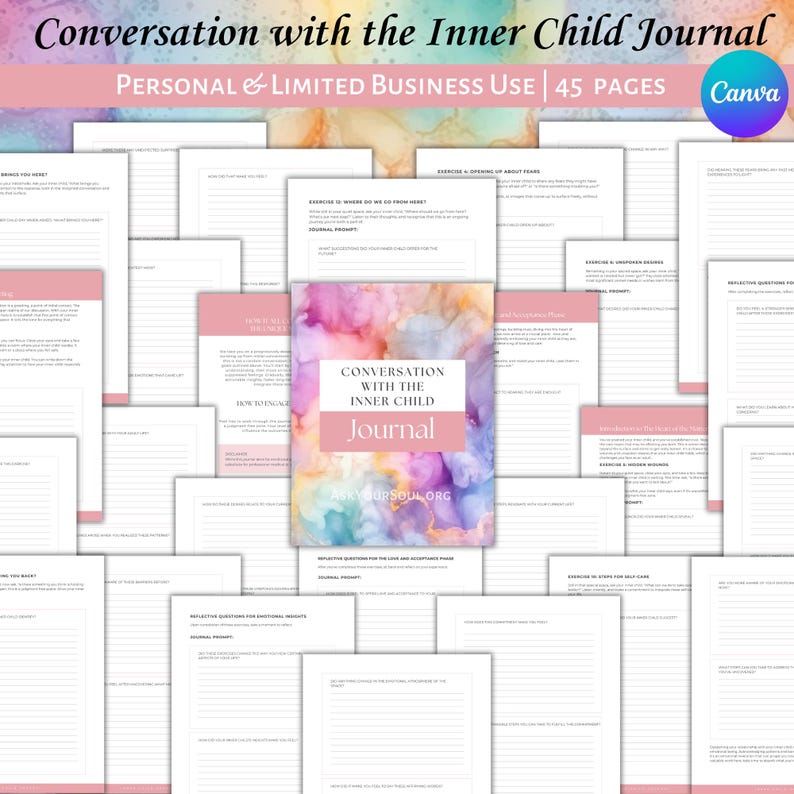 Editable Inner Child Conversation Journal and Healing the Inner Child ...