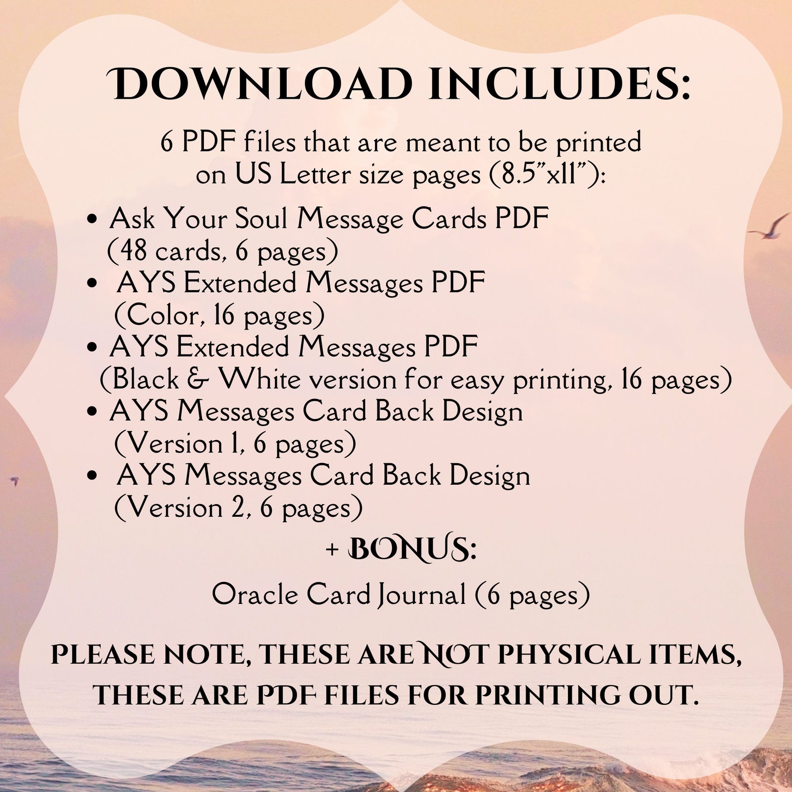 PRINTABLE Ask Your Soul Message Cards | Oracle Card Deck | Messages ...