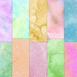 60 Watercolor With Dots Digital Paper Jpgs | Colorful Backgrounds ...