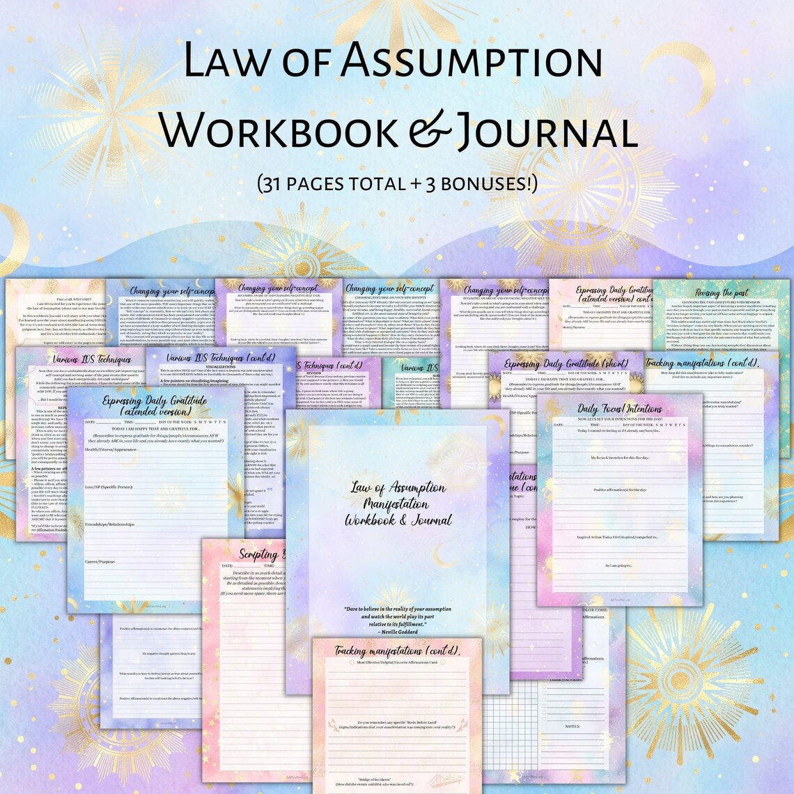 Law of Assumption PRINTABLE Workbook & Journal Colorful Reality ...