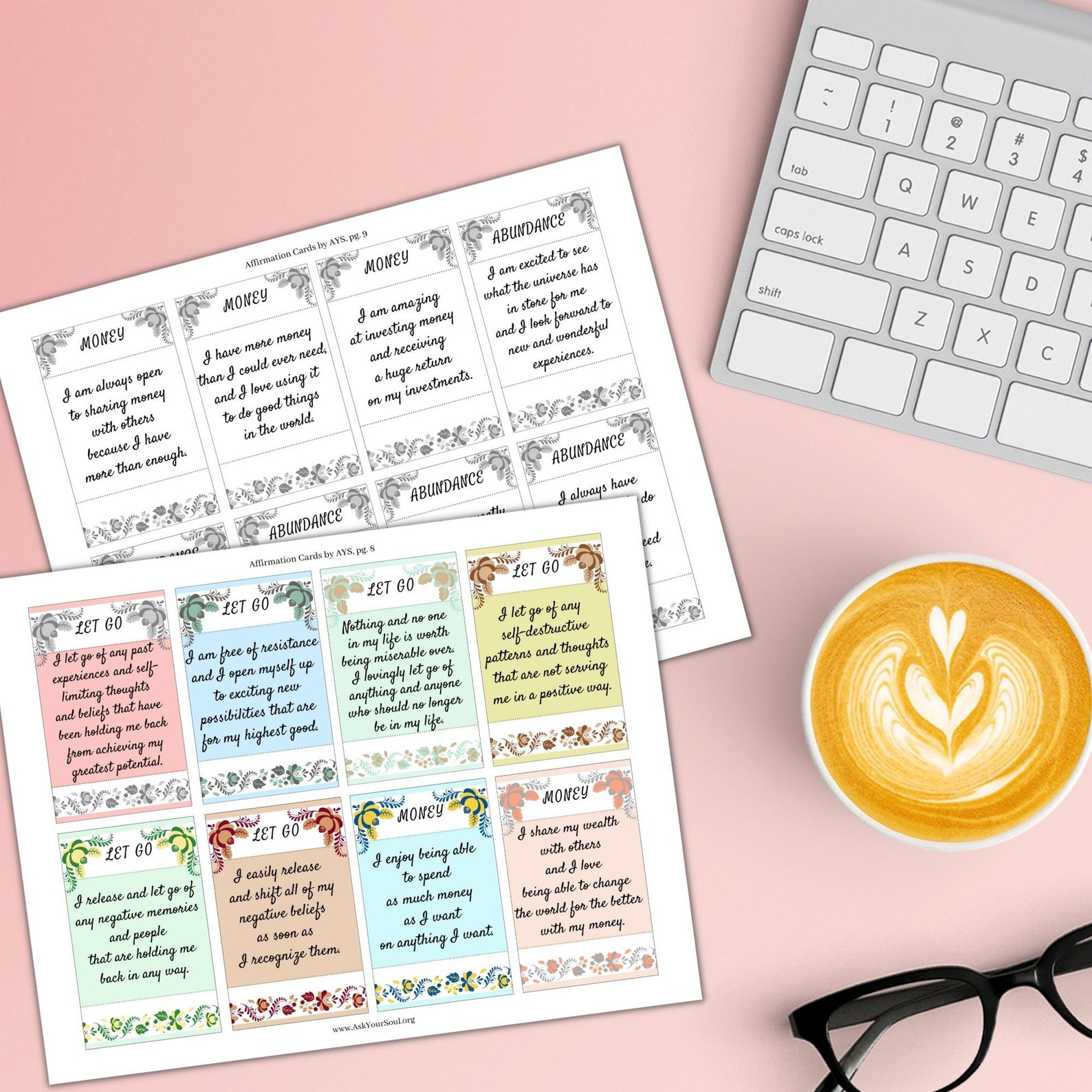 PRINTABLE Affirmation Cards Bundle Self-concept Affirmations ...