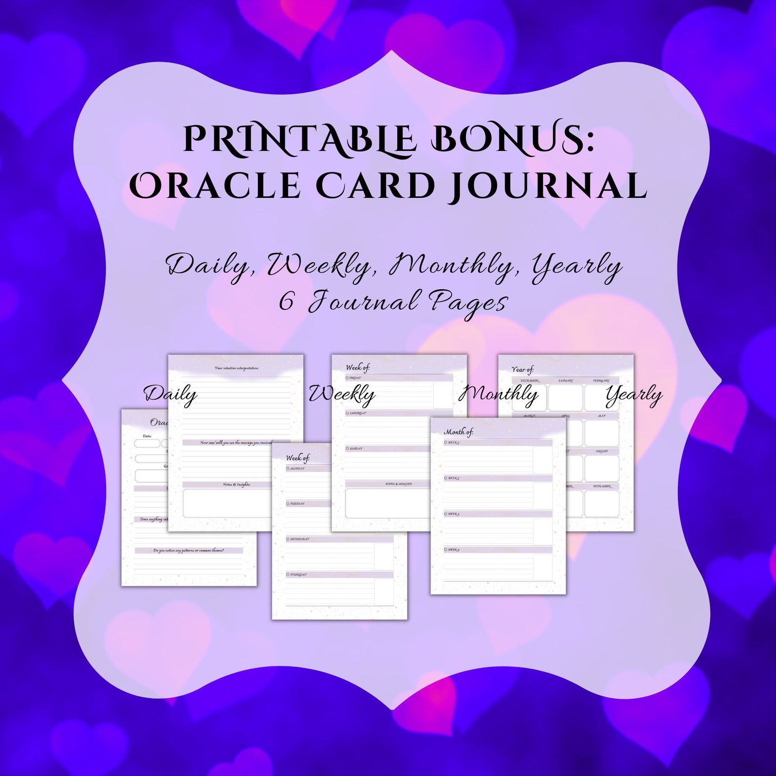 PRINTABLE Love Message Cards (LARGE) Love Oracle Card Deck Twin-flame ...