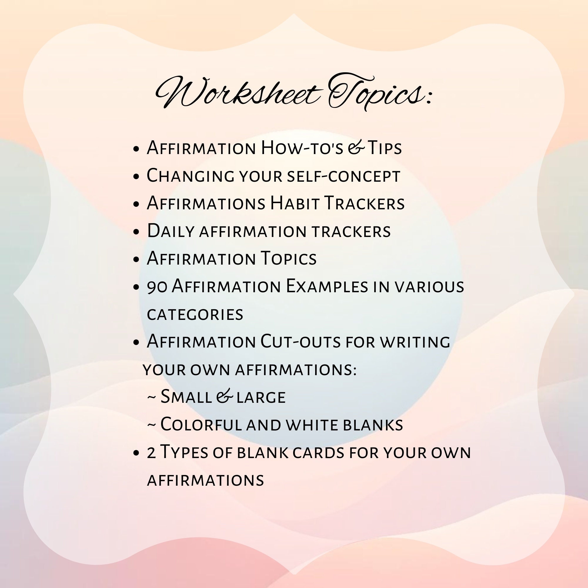 Editable Affirmation Worksheets and Affirmation Cards Canva Template ...