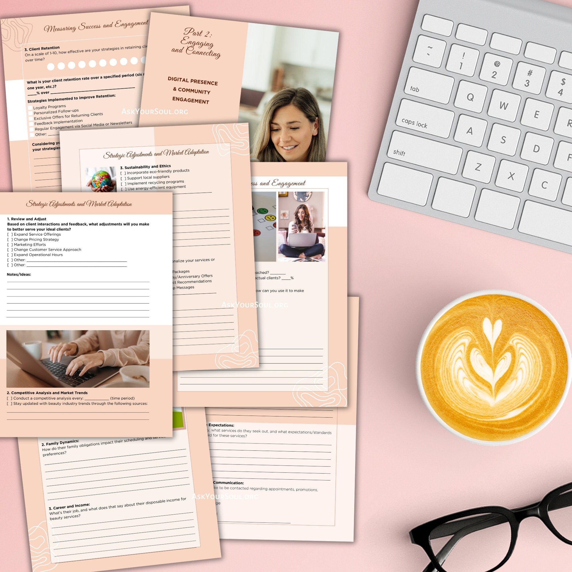 Editable Ideal Client Workbook Beauty Industry Canva Template ...