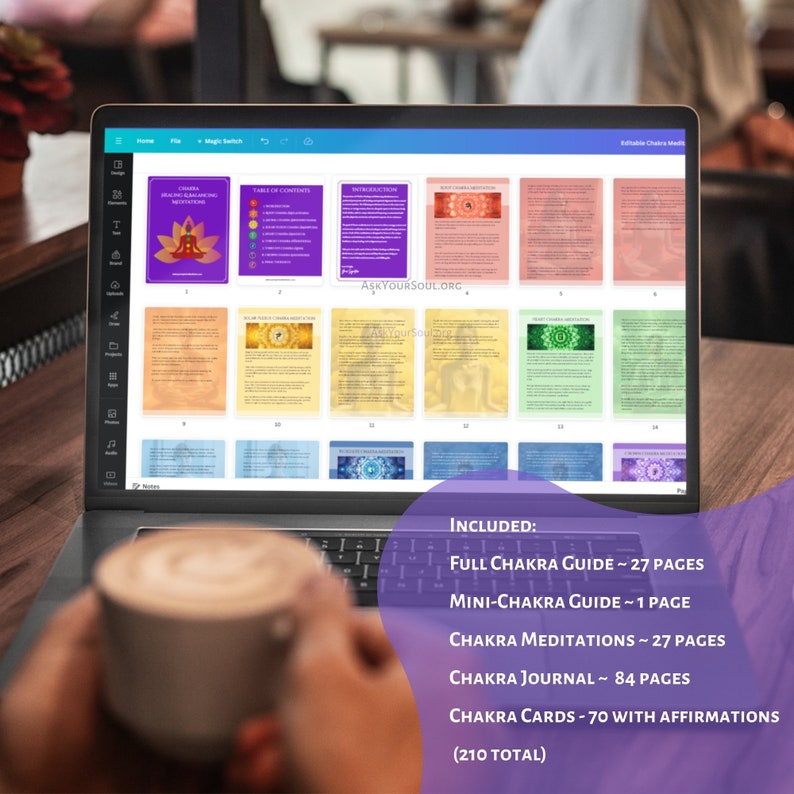 Editable Chakra Bundle Chakra Guide Meditations Canva Template ...