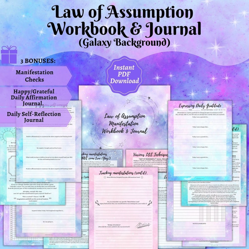 Law of Assumption PRINTABLE Workbook & Journal Galaxy - Etsy