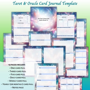 60 Editable Healing and Self-care Oracle Cards & Oracle Card Journal ...
