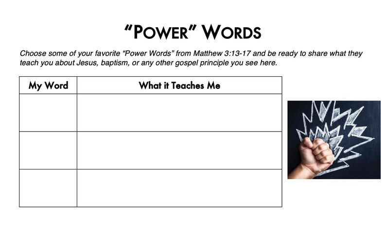 Matthew 3, Mark 1, Luke 3 Slides + Handouts - Etsy