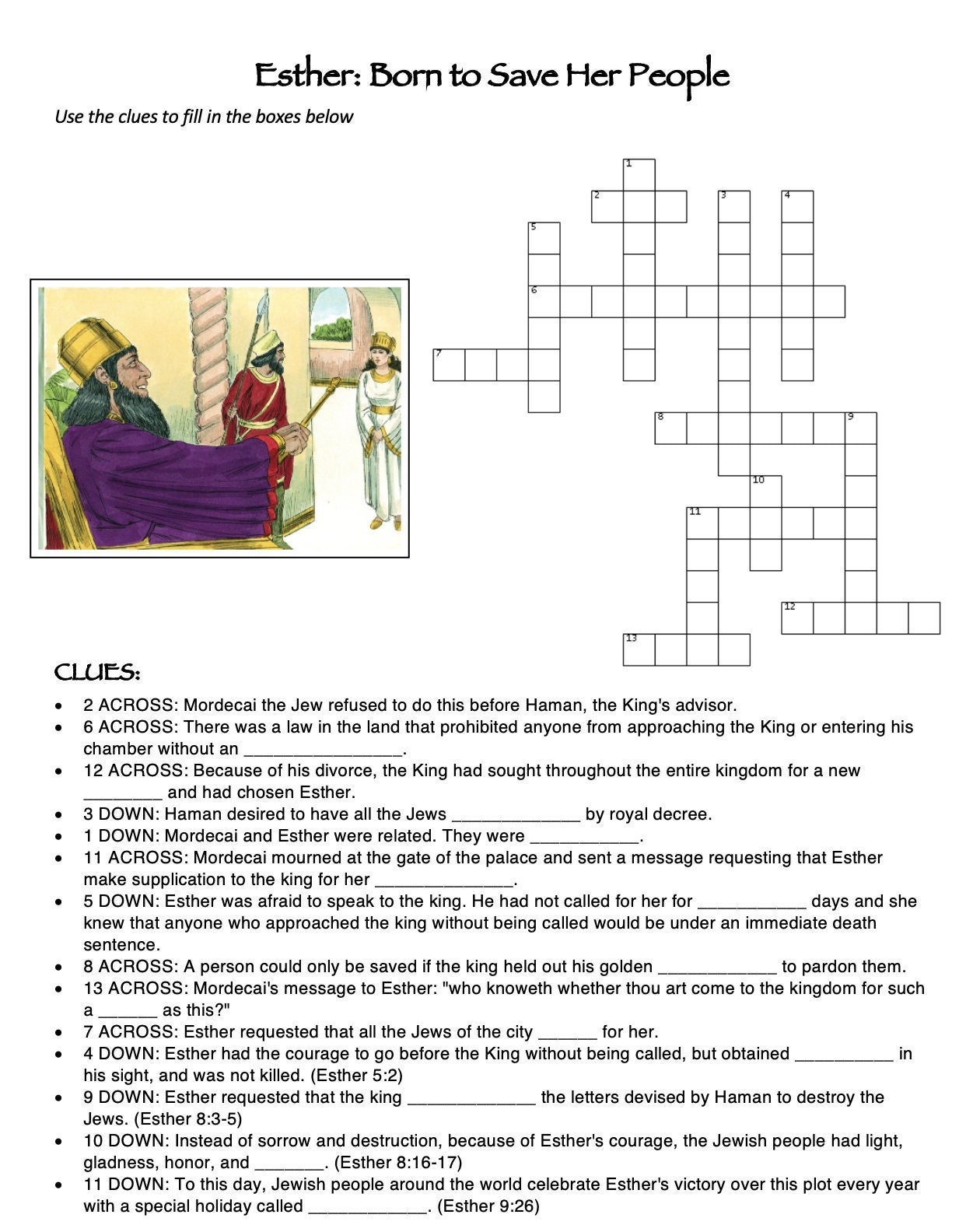 Esther Handout - Etsy