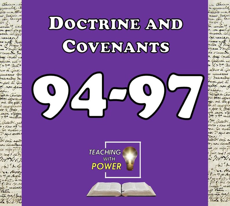 Doctrine & Covenants 94-97 Slides + Handouts - Etsy
