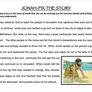 Jonah, Micah Slides + Handouts - Etsy